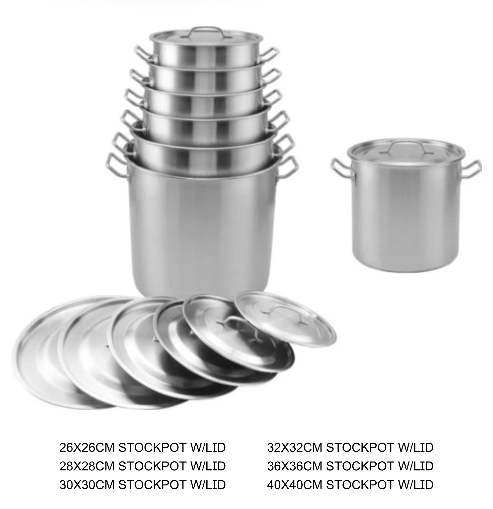 Commercial Cooking Pots Large Heavy Duty Stockpot Cookware 304 ...