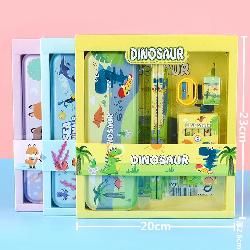 8 Kinds Of Patterns Cartoon Theme School Kit Supplies Kids Stationery ...