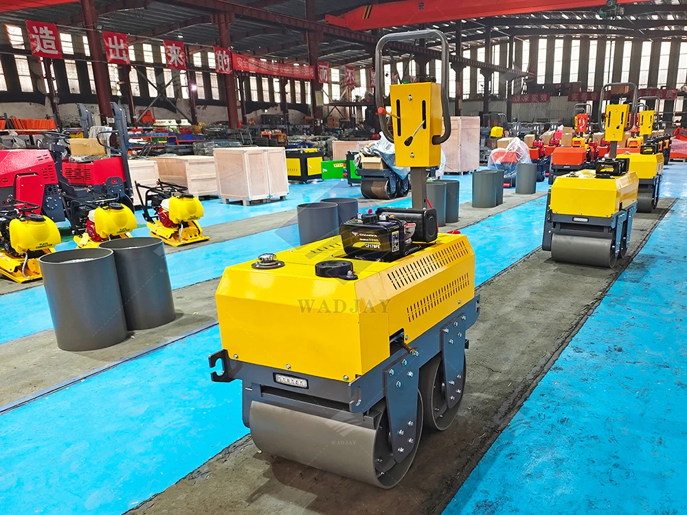 Diesel Engine Vibratory Double Drum Walk Behind Mini Road Roller 9 HP ...