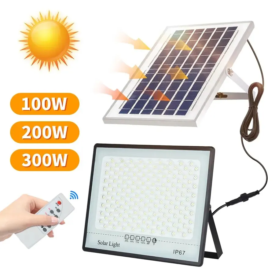 Solar Flood Light Outdoor Waterproof Solar 400w Flood Light 100w 200w ...