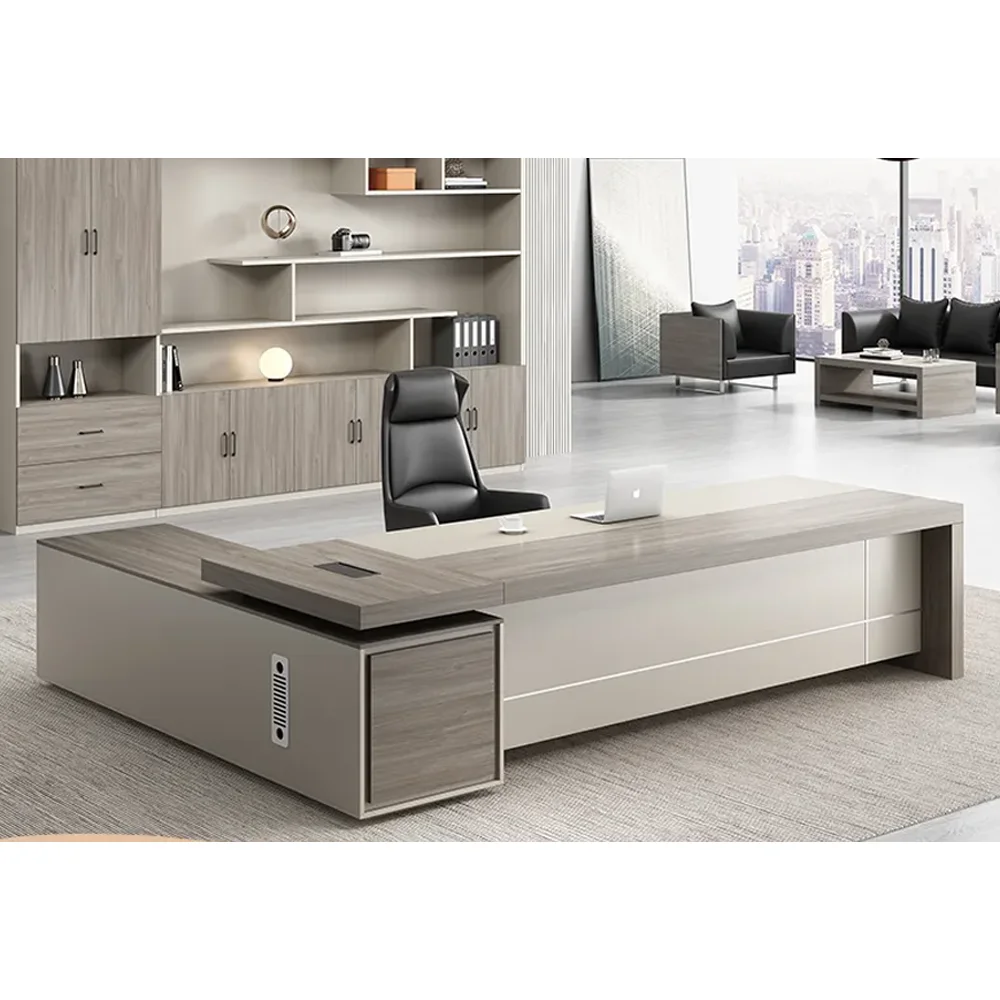 High Quality Modern Wooden L Shape Corner Manager Ceo Boss Commercial ...