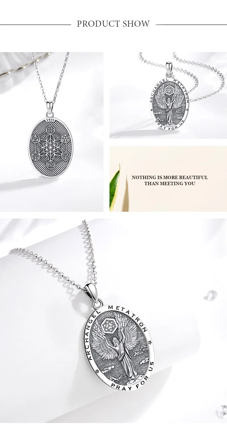Merryshine Copper Men Religious Amulet - Metatron Cube