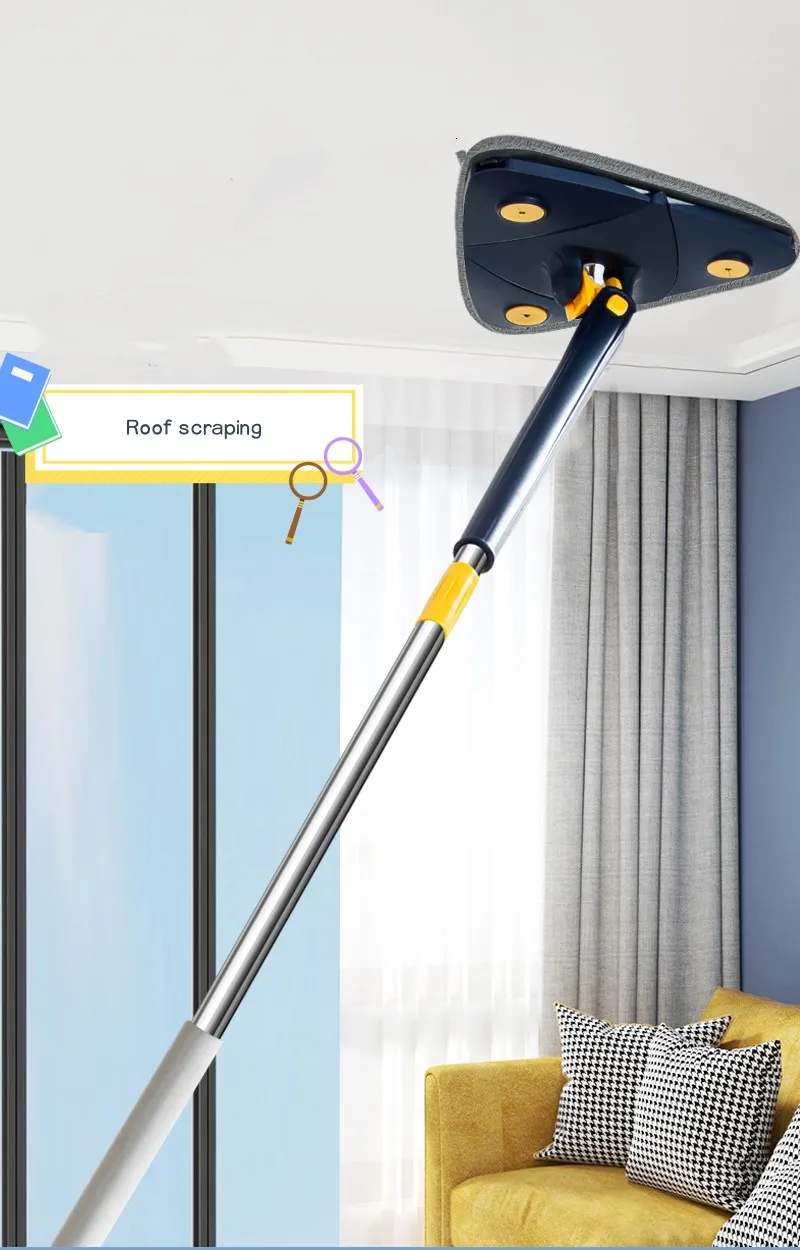 Multifunctional 360 Degree Rotating Large Wiper Flat Mop Triangle ...
