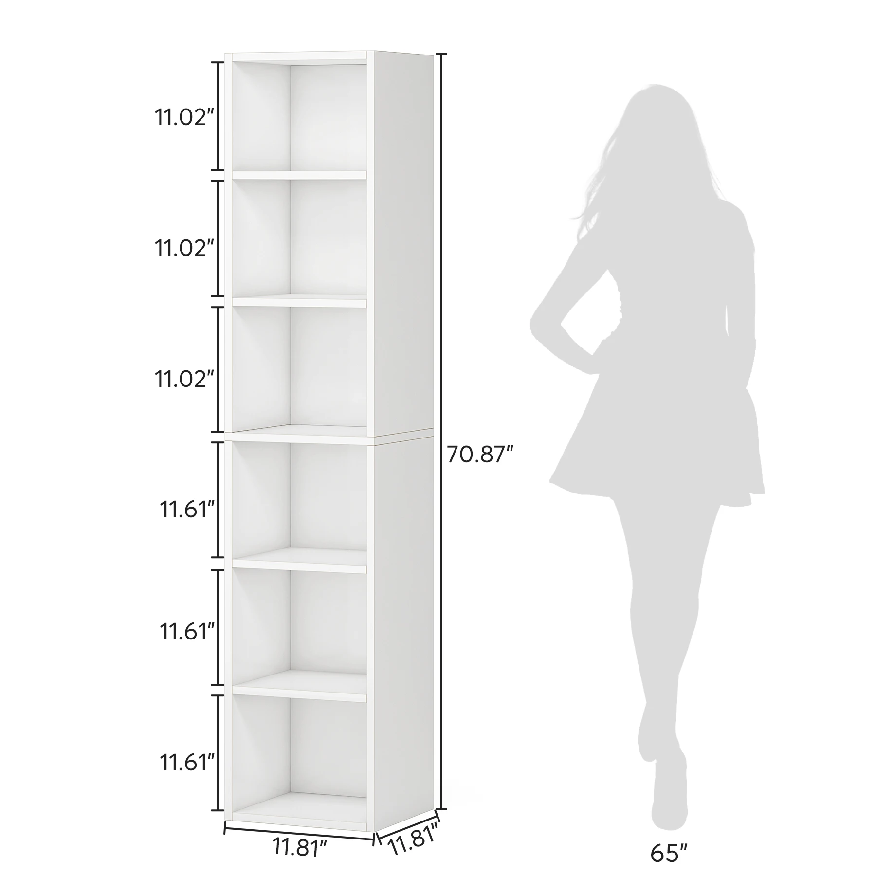 Tribesigns White Corner Book Case - Stylish & Space-saving