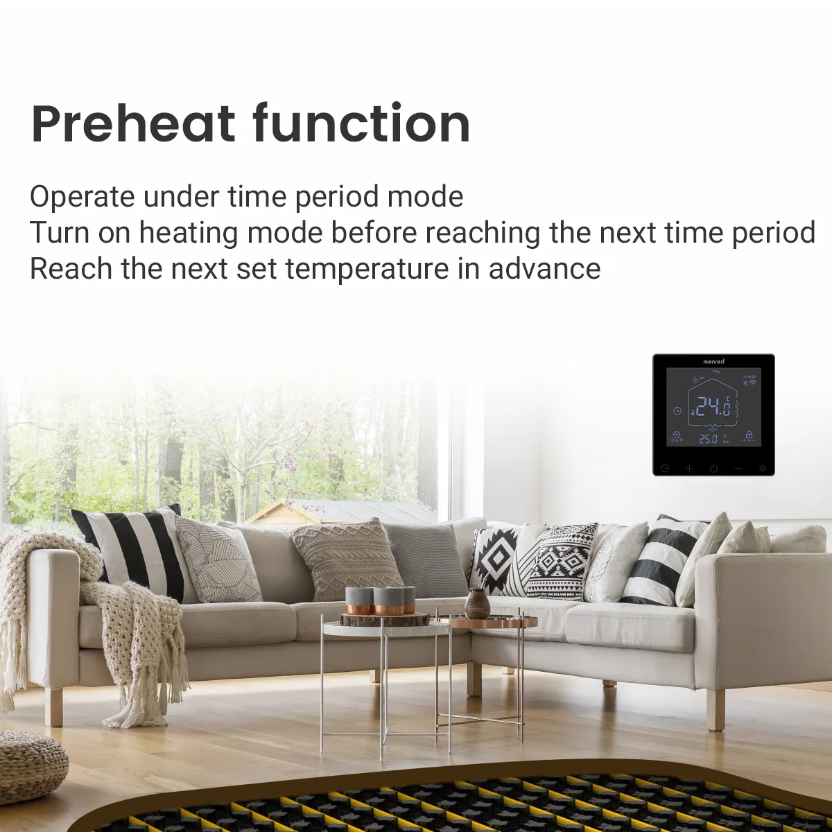 Modbus Programmable Digital Touch Screen Thermostat Heating Electric ...