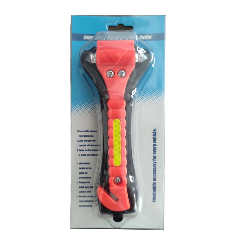 Glass Breaker Car Safety Hammer - Emergency & Reflective