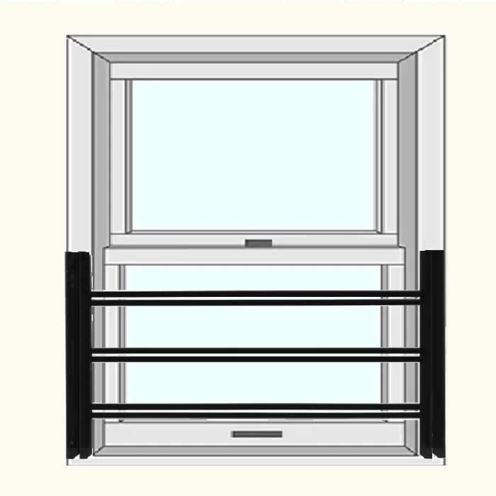 Security Window bar Adjustable HINGED POWDER COATED EXPANDABLE WHITE ...
