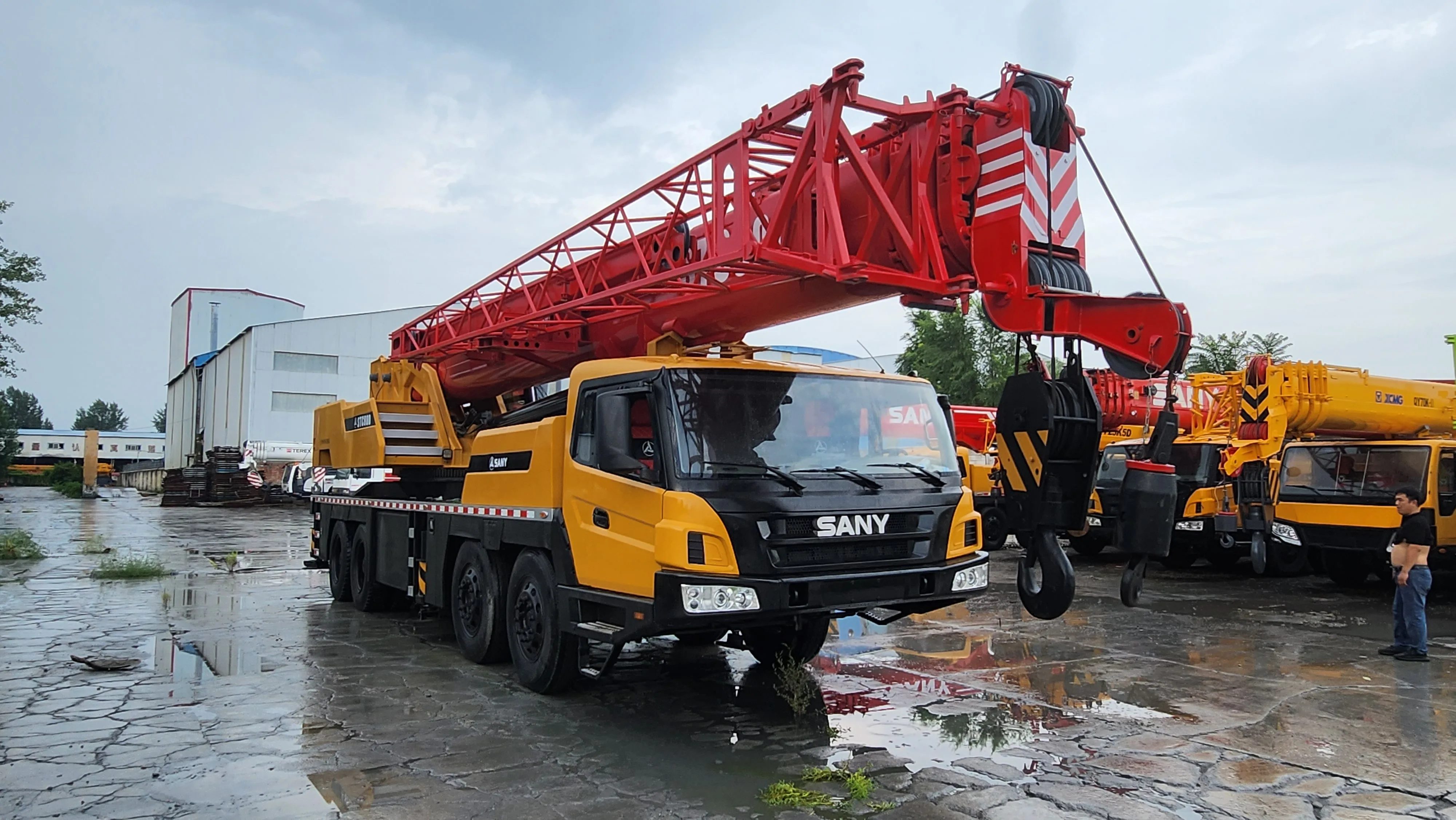 Use Sany Truck Crane With A Capacity Of 75 Tons,Mobile Crane With A ...