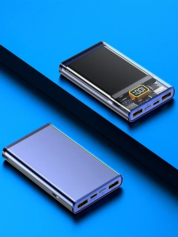 Power Bank Mini Small Size 10000mah Transparent Design Pd 22.5w Custom ...