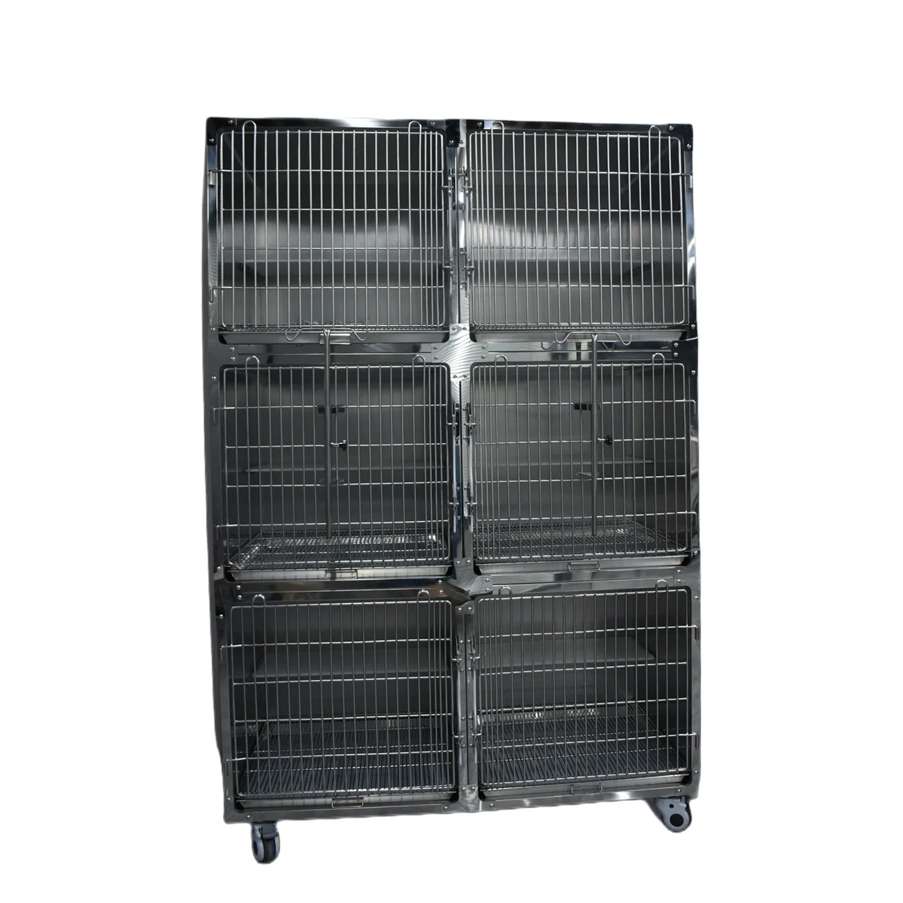 Yishanghe 304 stainless steel 6 door vet dog cat animal pet display ...