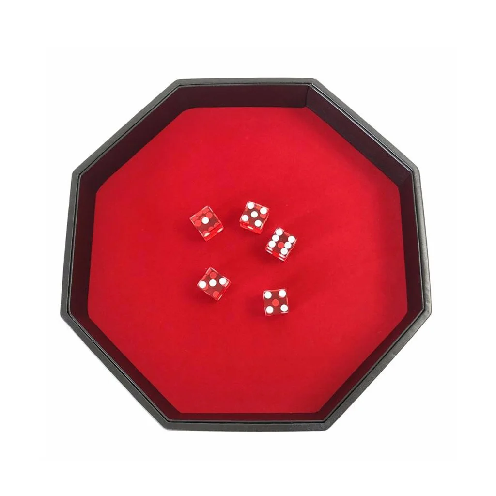 Oem Custom Leather Octagonal Foldable Dice Tray Dnd Dice Tray For Dice ...