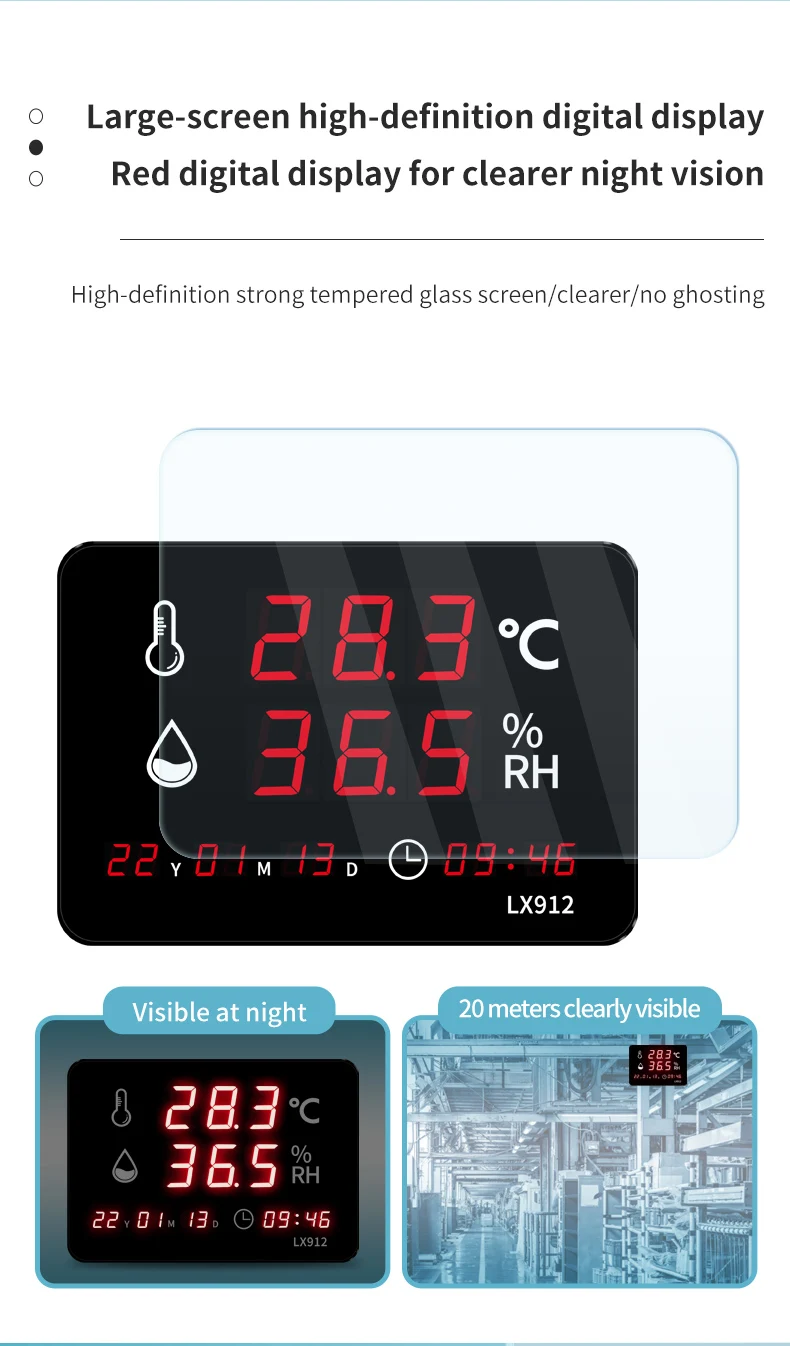 Large Screen Temperature And Humidity Display Instrument,Industrial ...