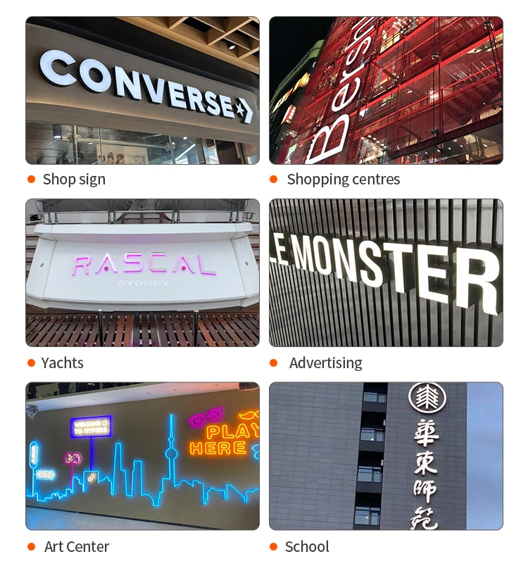 Advertising Led Acrylic Front Lit Stainless Steel Return Channel Letter ...