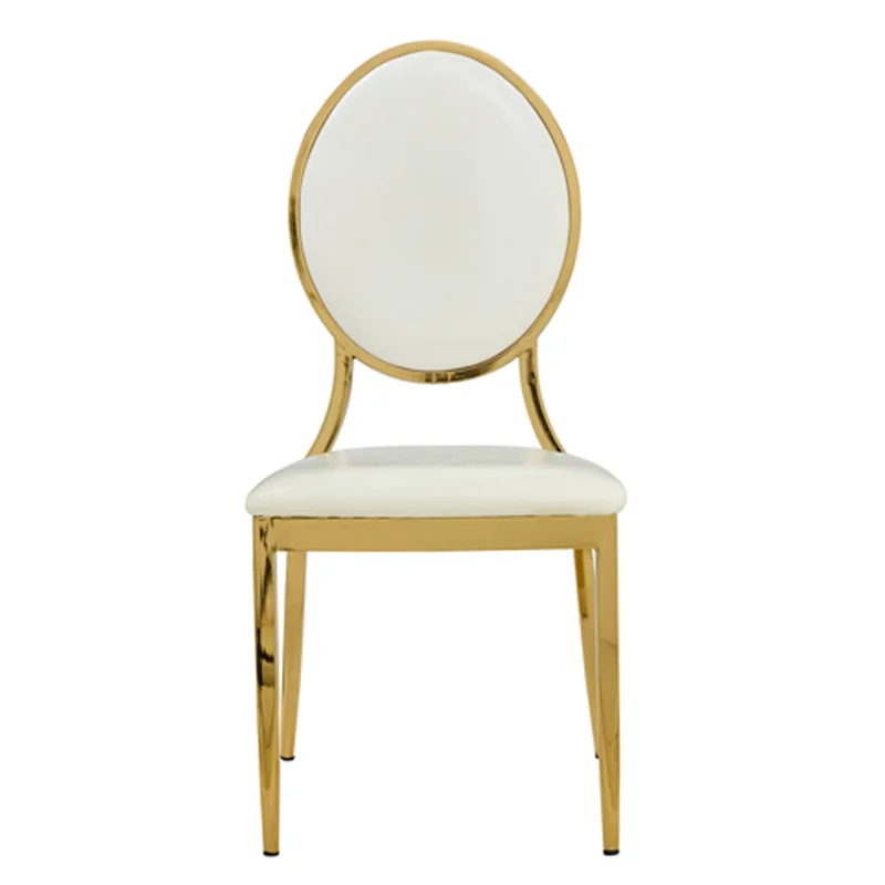 Hotel Restaurant Metal Gold Leg Wedding Banquet Event Round Back Pu ...
