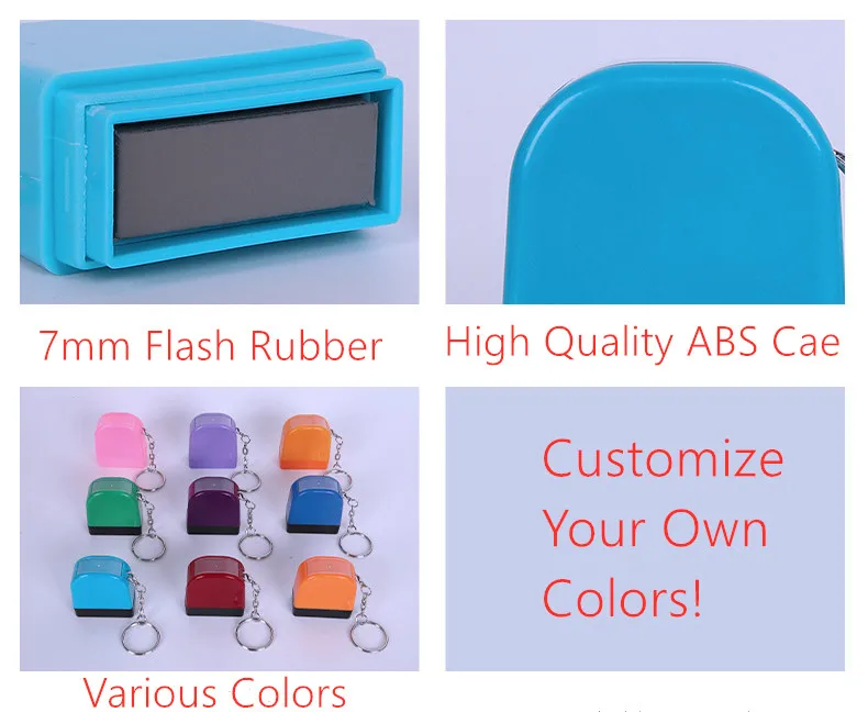 3513 Pre-Inked Office Seal Keychain Stamps for Kids