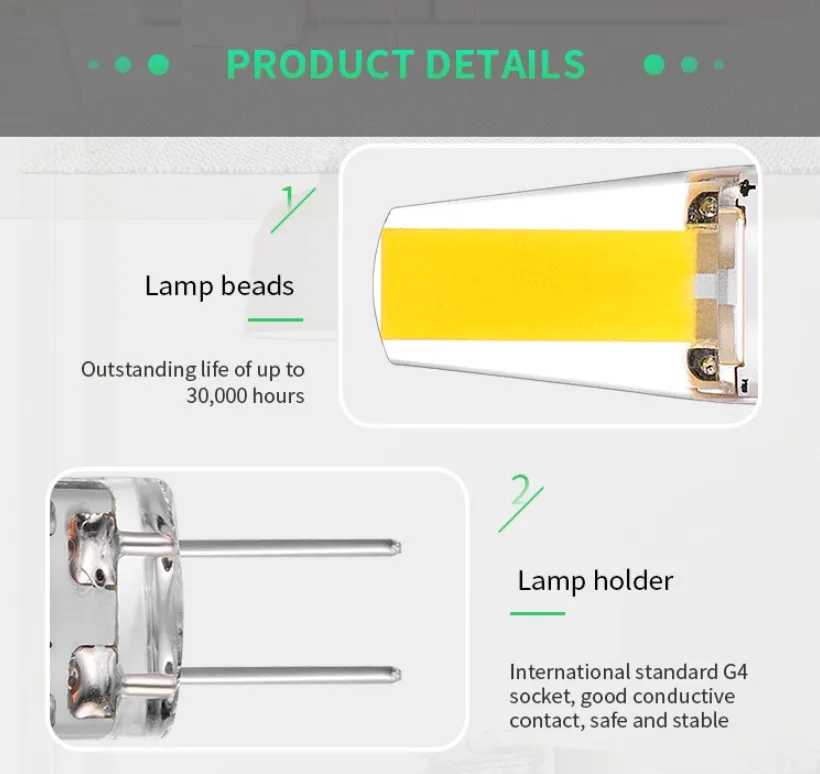 I-sfg Dimmable G4 1505cob Landscape Light Source Led Bulb Mini Silicon ...