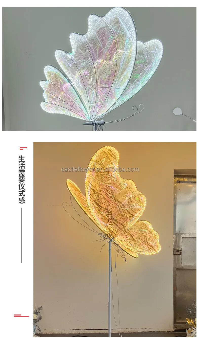 O-b001 Wedding Props Light Up Butterfly Wings Road Lead Stage ...