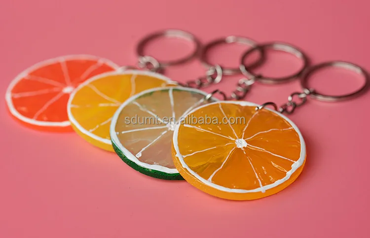 Cute Fruit Lemon Key Ring Decoration Craft For Key Chain Toy Handbag ...