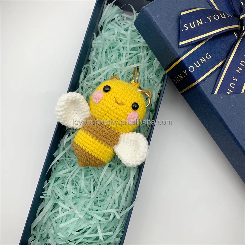 2023 Newest Custom Crocheted Bee Amigurumi Animals Keychains Crochet ...