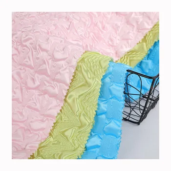Silk Satin Lamination Mesh Fabric 100% Polyester Embossed Polyurethane ...