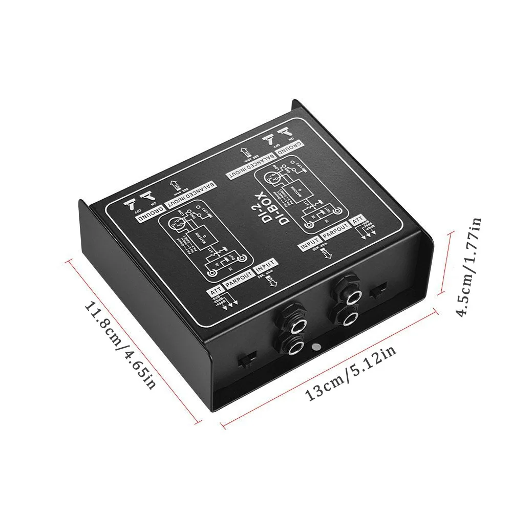 Professional 2-Channel DI TRS Box - Low Noise Converter