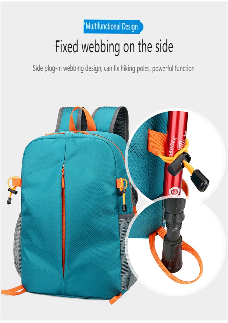 Custom Nylon Backpack Foldable Portable Waterproof Outdoor Sports ...