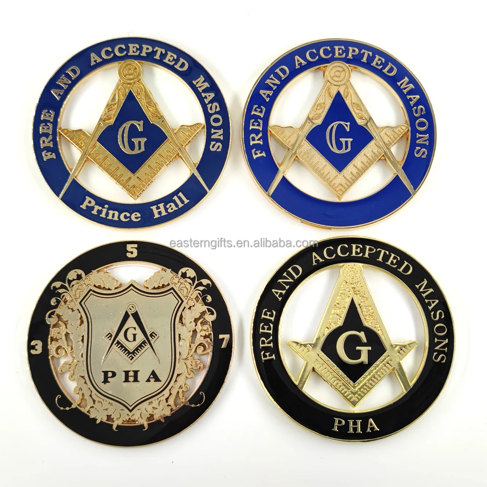 Prince Hall Masonic Auto Emblem Freemason Metal Car Badge 3'' Prince ...