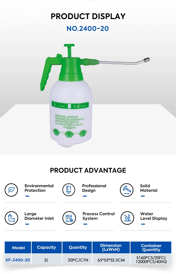 Customized 2l Garden Plastic Pneumatic Sprayer Plant Portable Mini Manual Hand Held Air Pressure ...