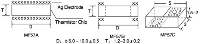 MF57 Series Automotive Temperature Sensor Chip - High Precision