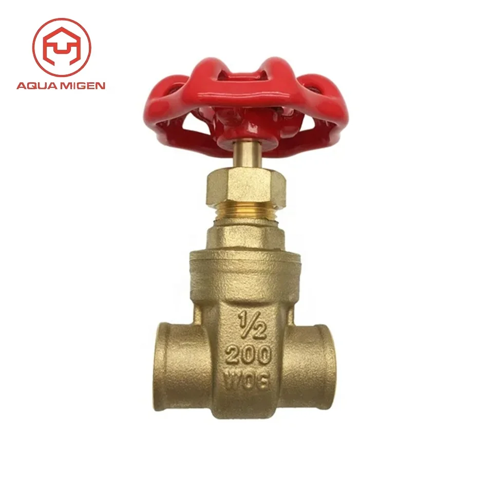 200 Psi Wog 1" Heavy Pattern Brass Gate Valve With Swt X Swt Solder End ...