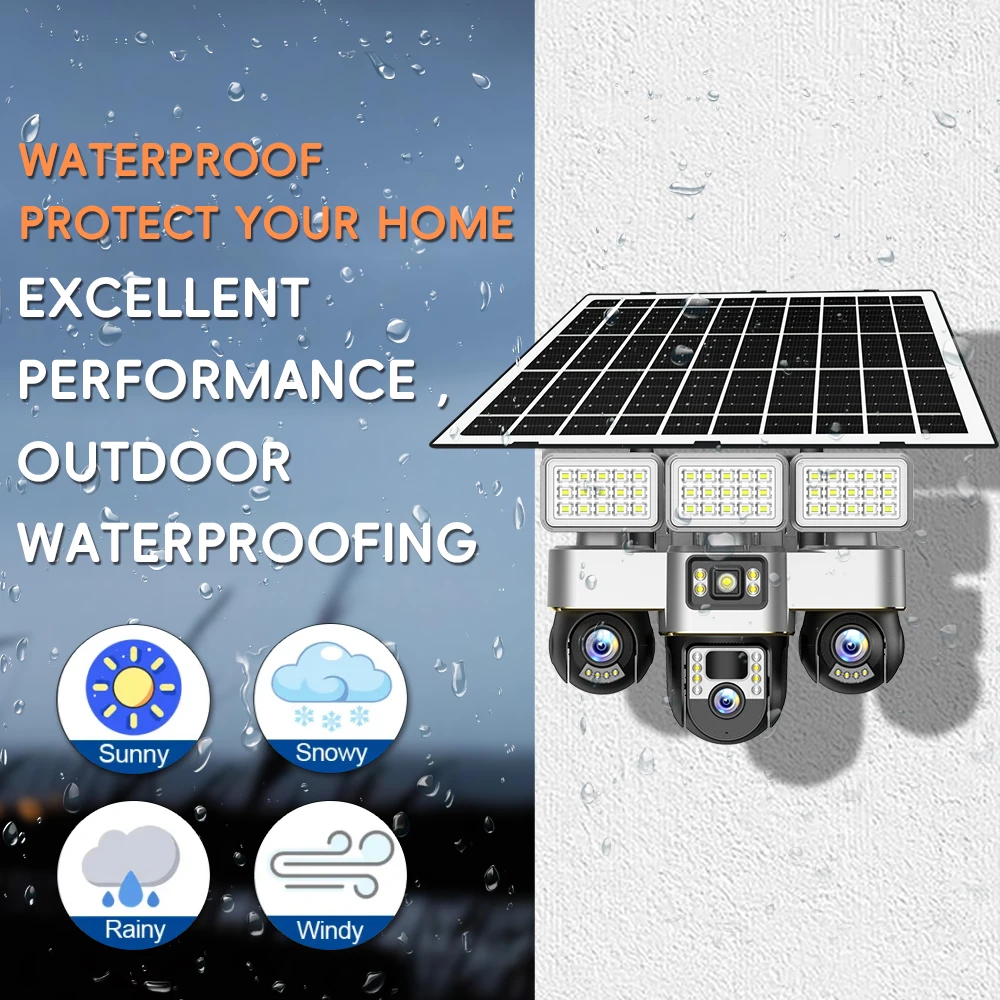 V380 New Private Model Solar 4G 3 PTZ and 3 Screens VTS30A-G-F With ...