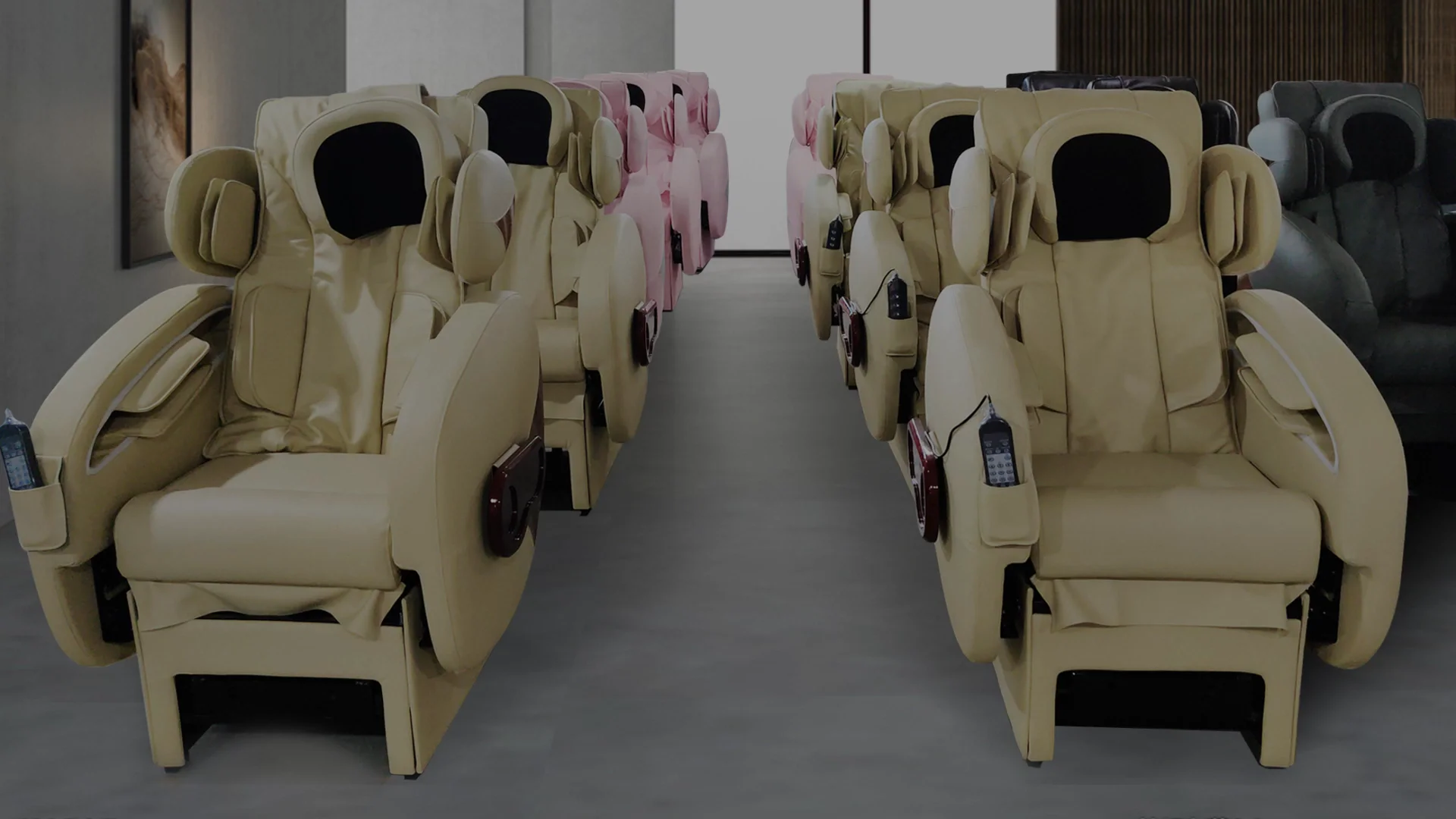 Hisite Luxury Nail Salon Portable Client Reclining Pedicure Spa Chairs ...