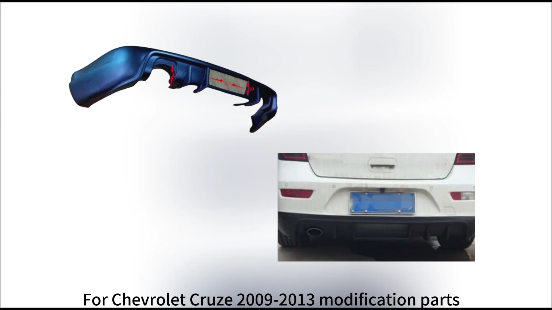 Auto Body Systems Wide Body Kit Pp Car Rear Diffuser Lip Bumper Part ...