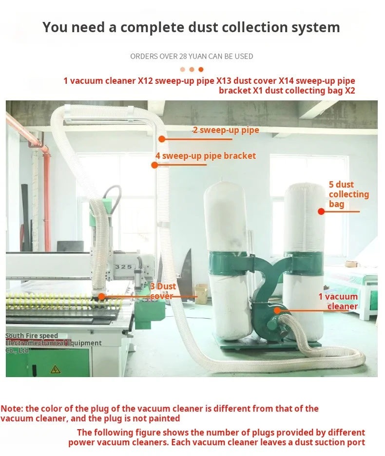 2.2kw 220v Dust Collector Set Mobile Single Bucket Filter Bag ...