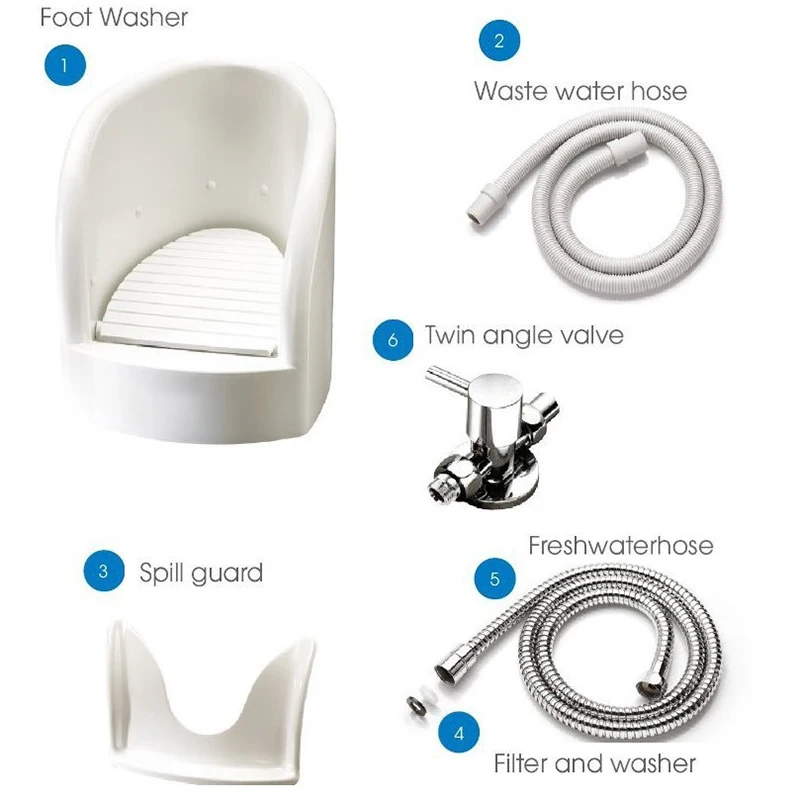 Modern Style Automatic Foot Press Wudu Sink Portable Muslim Wudu Foot ...