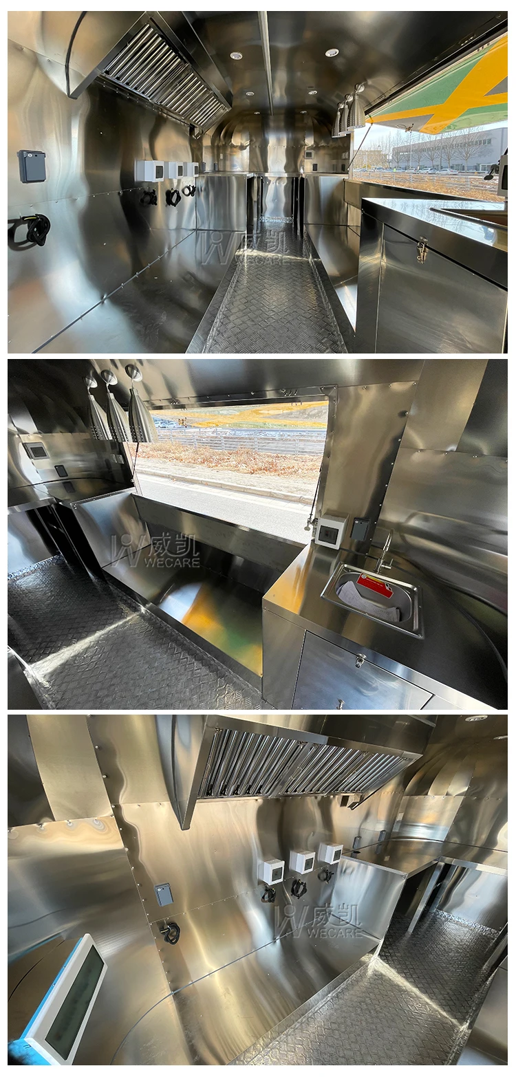 WECARE Custom Towable Fast Food Mobile Kitchen Chicken Rotisserie Pizza ...