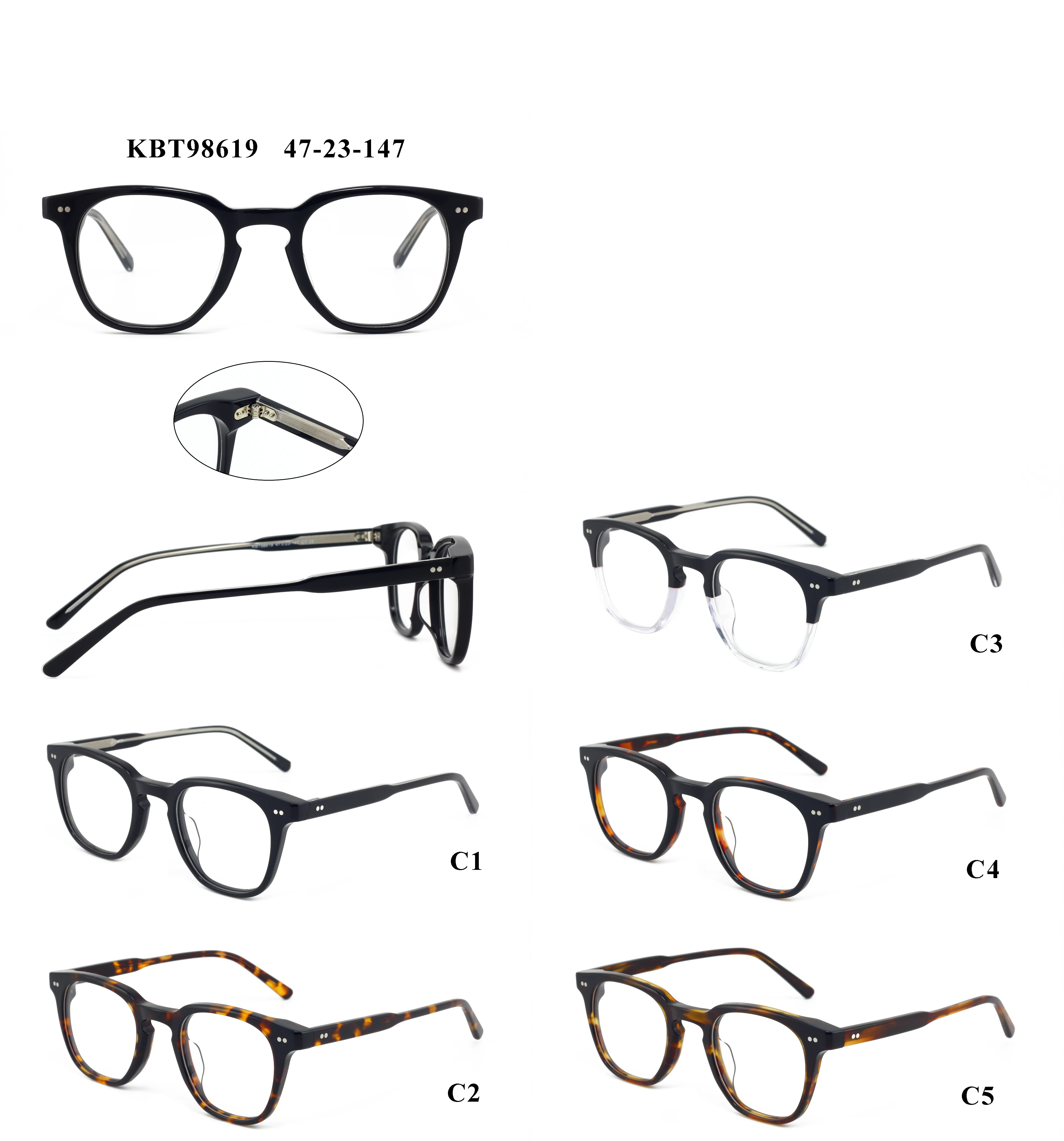2024 Cellulose Acetate New Acetate Frame Optical Glasses Fashion ...