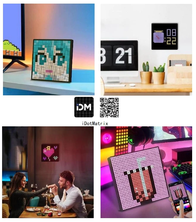 IDotMatrix Pixel Screen App Control Custom LED Text Pattern Animation ...