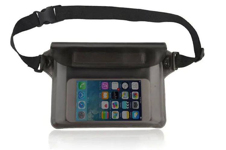 Waterproof Zip Lock Waist Bag Portable Men Women Adjustable Belt Pvc ...