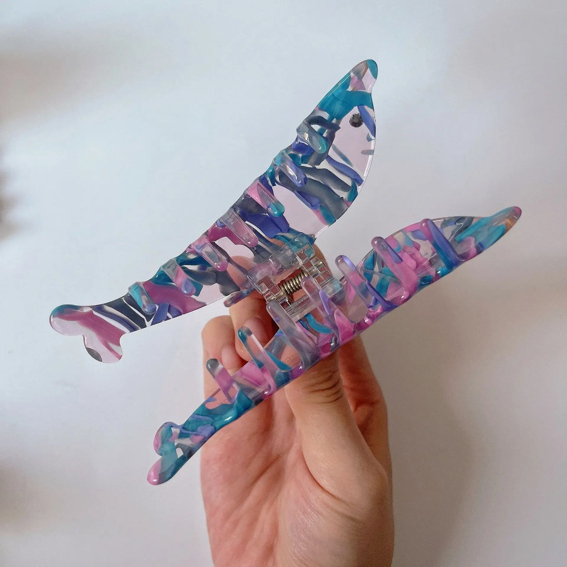 Acetate Large Dolphin Haarklammer Shark Clamps Clips 11.5 Cm Smooth ...