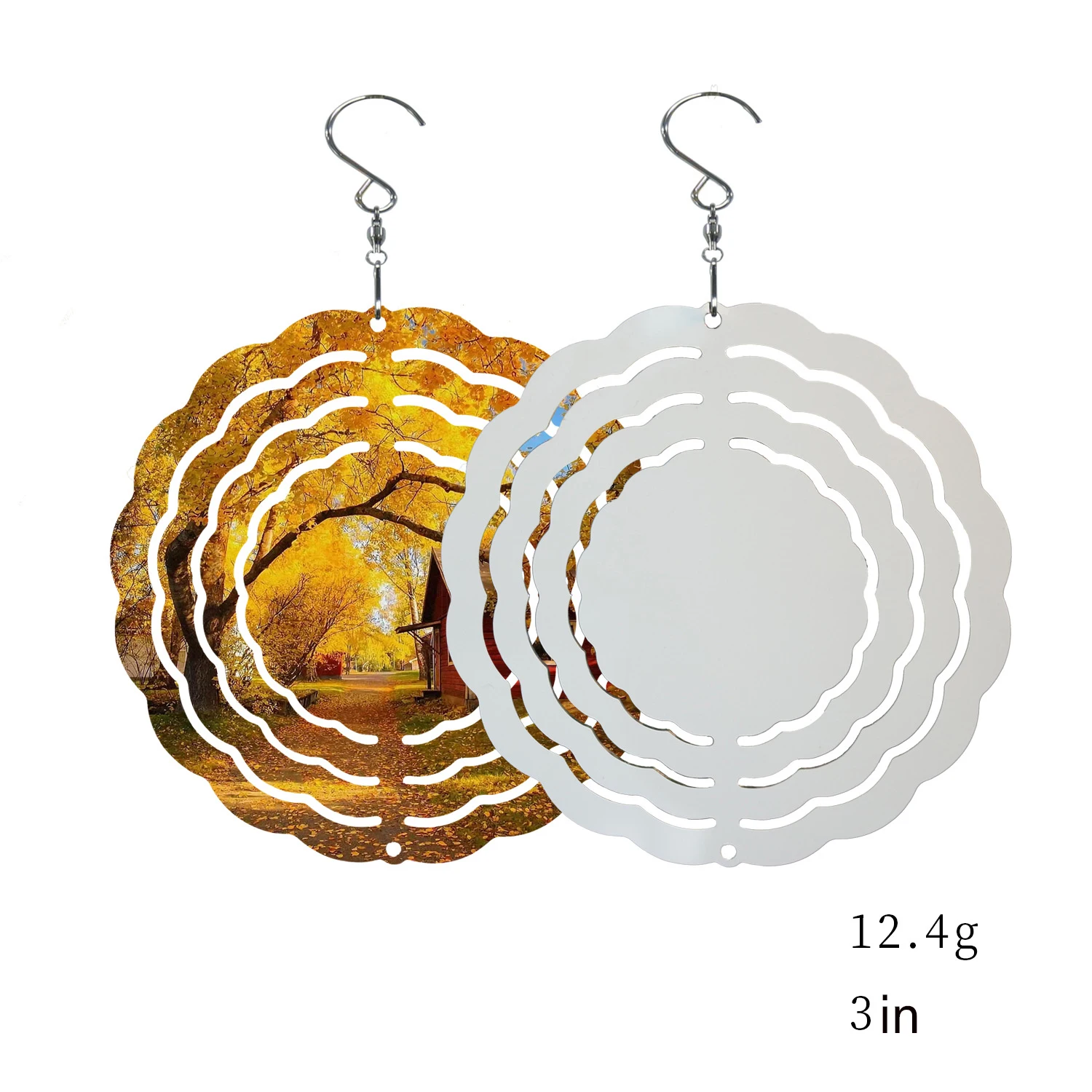 Wholesale Outdoor Metal 3d Rotating Kinetic Wind Chimes Hanging Wind ...