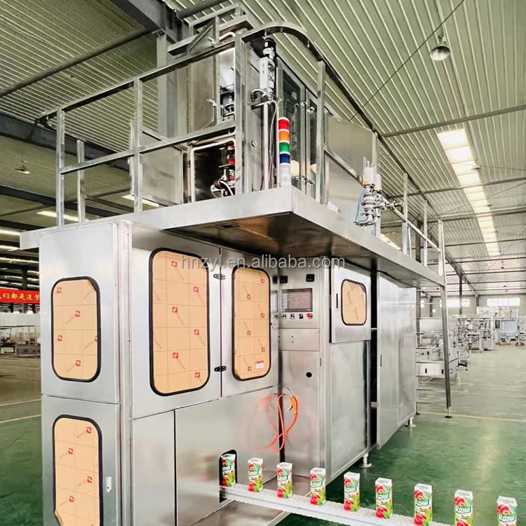Automatic Complete Mango Pear Orange Pineapple Juice Processing Line Aseptic Brick Carton ...