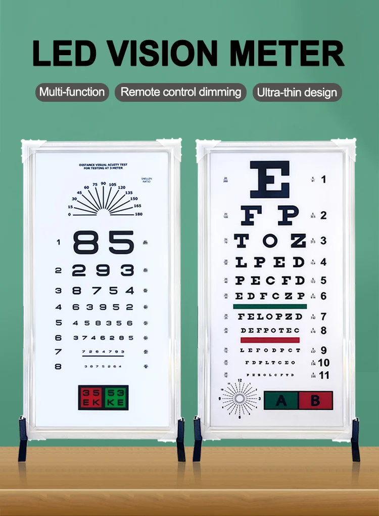 Oem Odm Led Acrylic 30*60cm Distance Astigmatism And Color Blindness ...