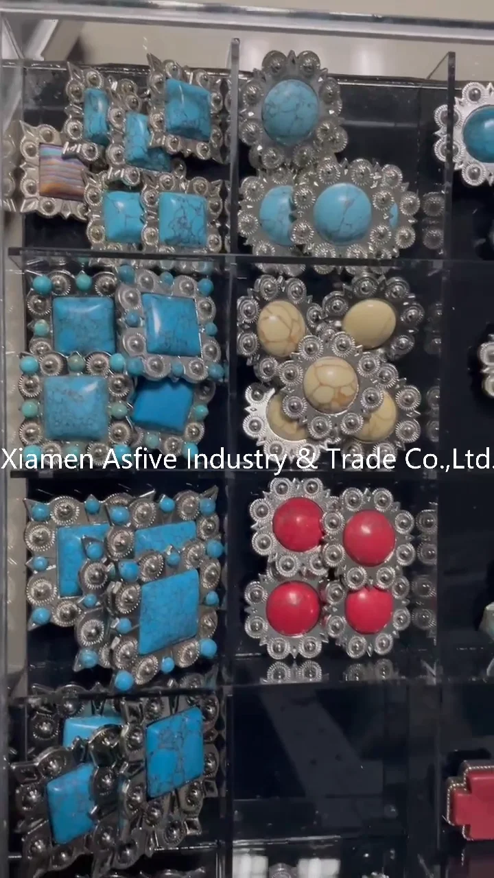 Stock Ready To Ship Turquoise Stone Conchos - Buy Turquoise Stone ...