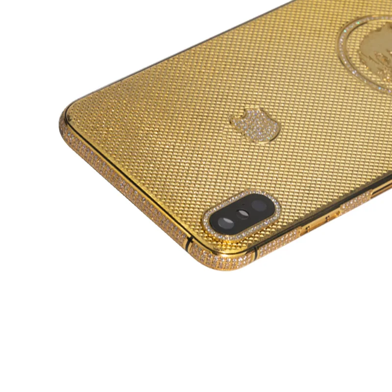 New Design Customizable Engraved logo Back Diamond Pattern 24kt Gold ...