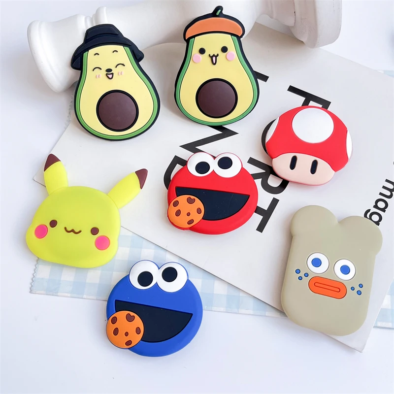 Wholesale Silicone 2d Cartoon Mobile Phone Holder Pvc Phone Gip Socket ...