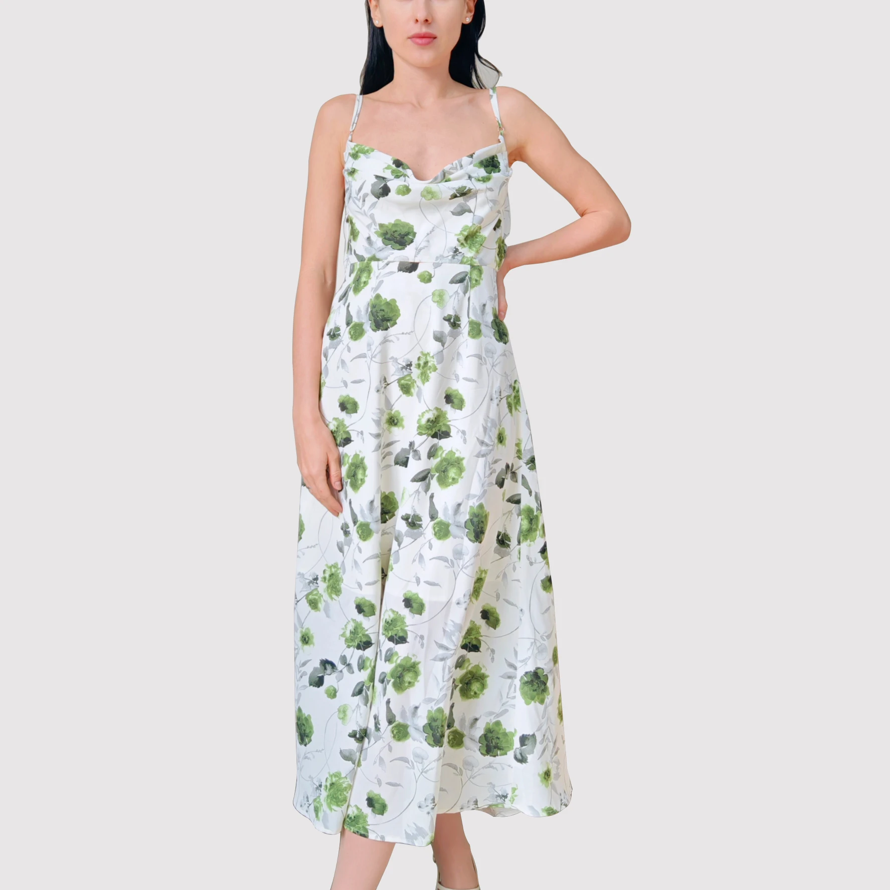 GREEN DIMPLE clothes women dresses midi linen fashion elegant summer ...