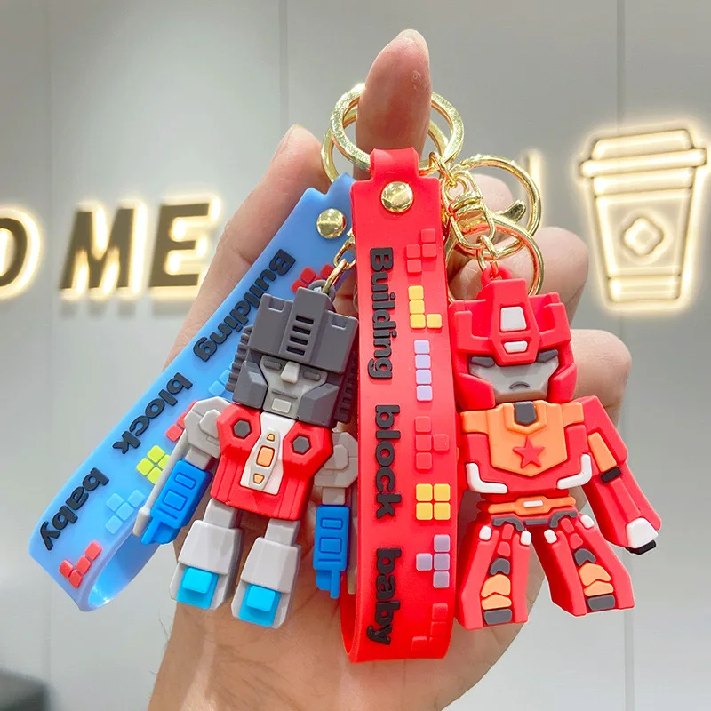 Cartoon Transformer Key Chain - Creative Robot Pendant