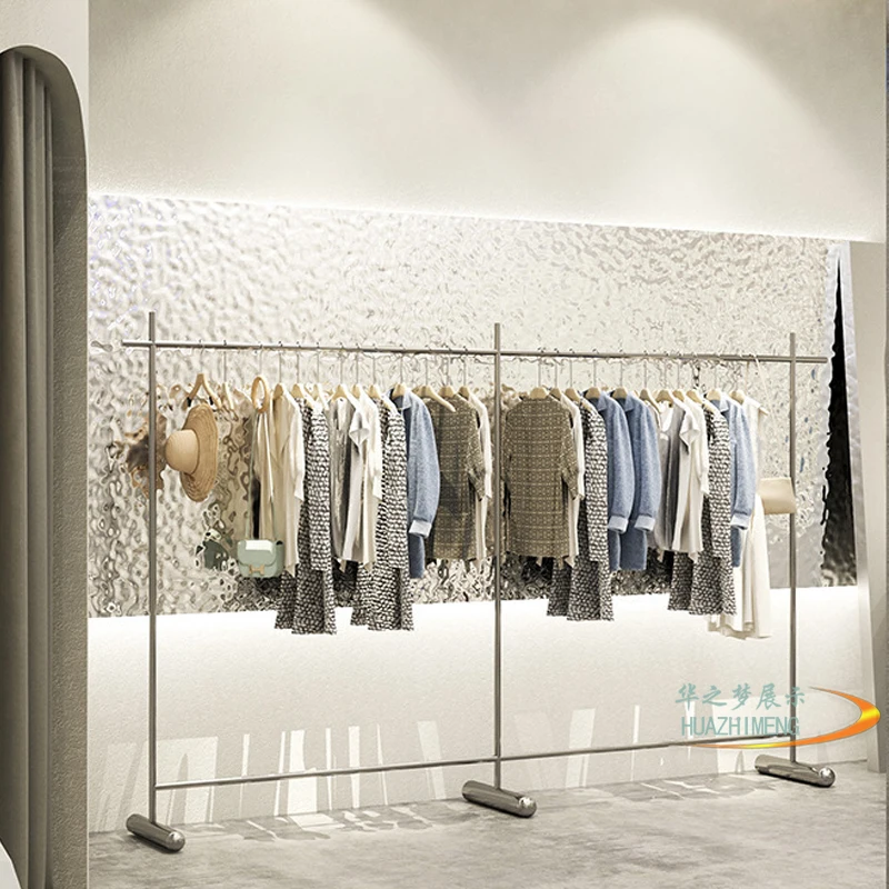 Standing Clothing Store Display Furniture Boutique Clothes Display ...