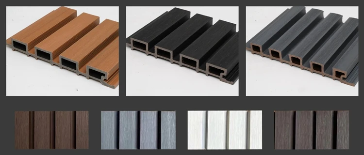 Customized Wooden Design Fluted Slat WPC 3D Wall Fluted Covering Panel ...
